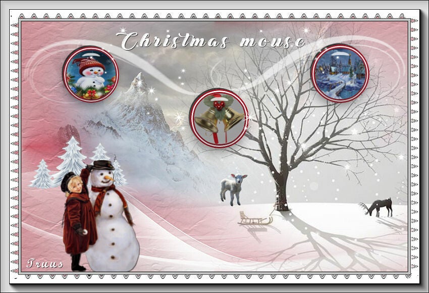 Christmas mouse / Kerstlessen / Reny's lessen | werken met psp