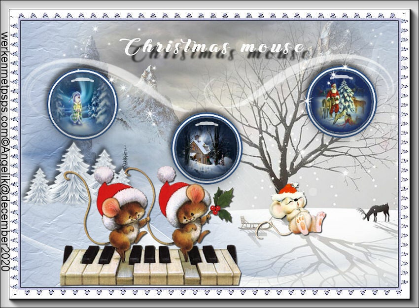 Christmas mouse / Kerstlessen / Reny's lessen | werken met psp
