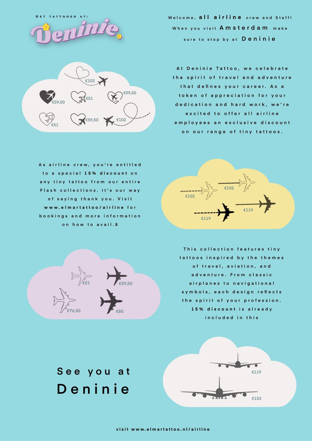 Airline | Fine line tattoo Amsterdam