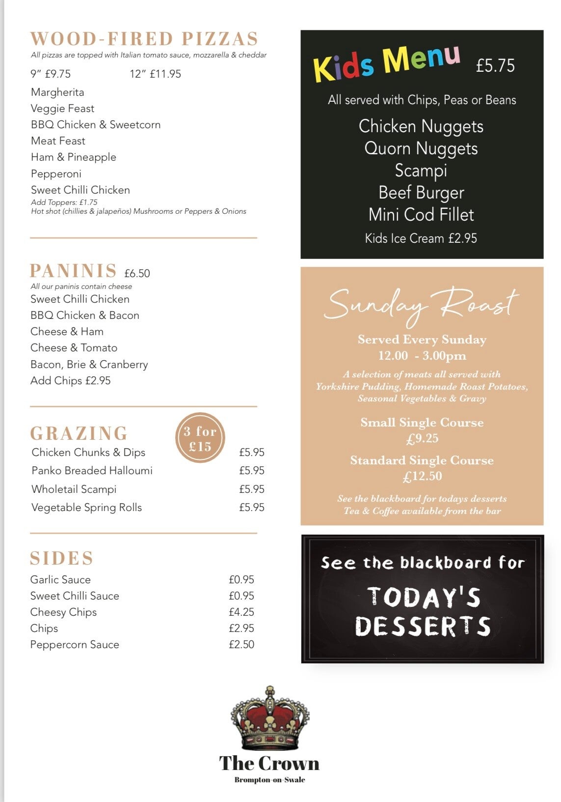 Menu | The Crown
