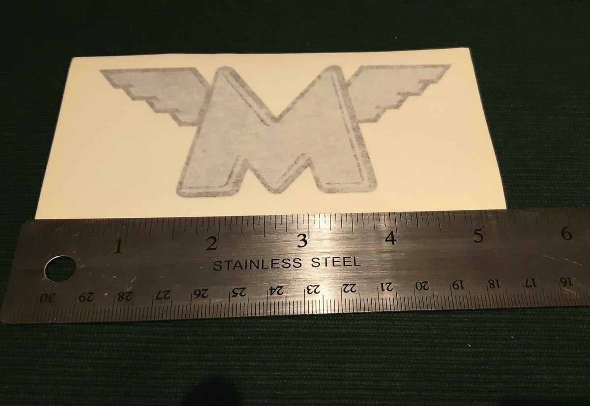 MATCHLESS Winged "M" Tank Badge Transfer BLACK/SILVER | Fenland Classic ...