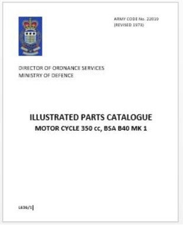 BSA B40 WD Parts Book | Fenland Classic Motorcycles