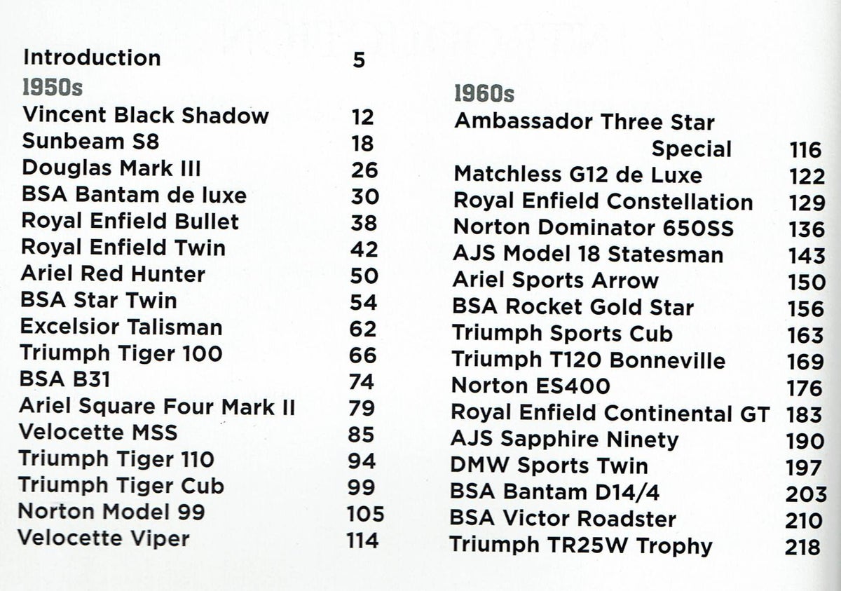 Great British Motorcycles Of The 1950s And 60s By Bob Currie | Fenland ...