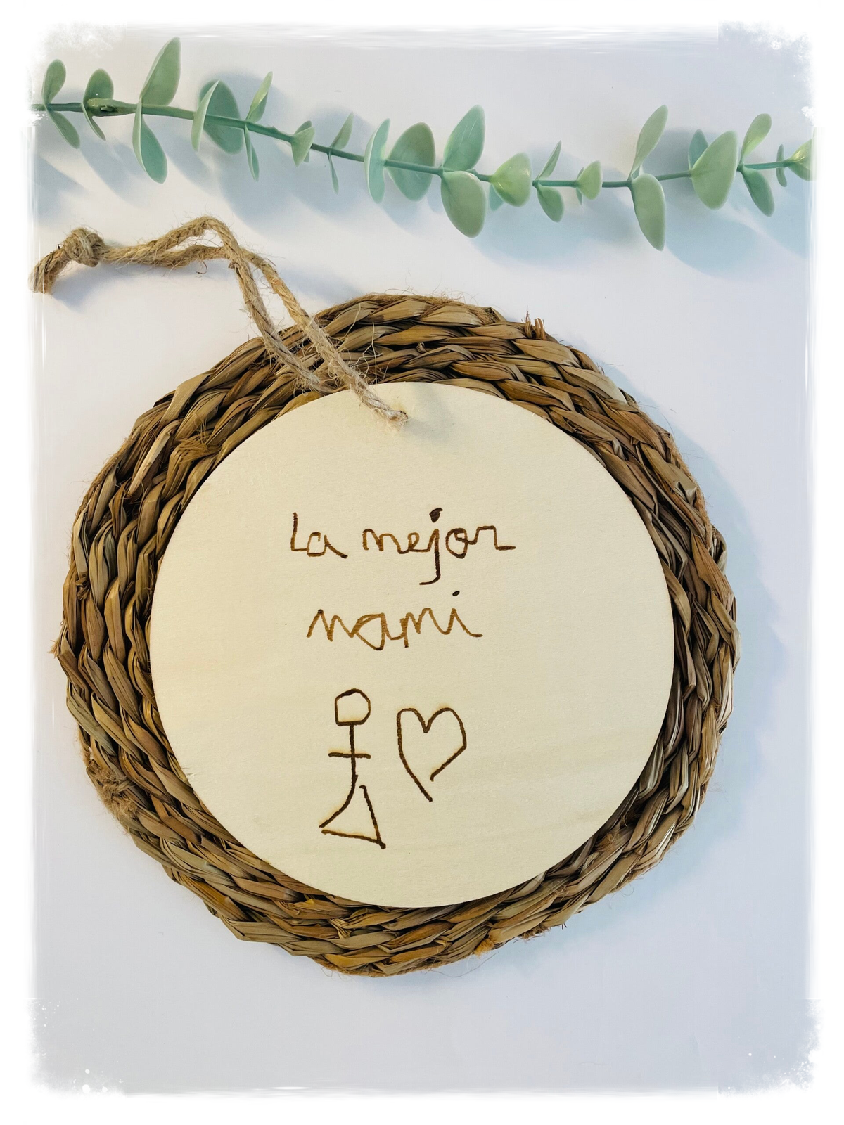 PLACA REDONA MAMÁ DIBUJO | GALA ATELIER