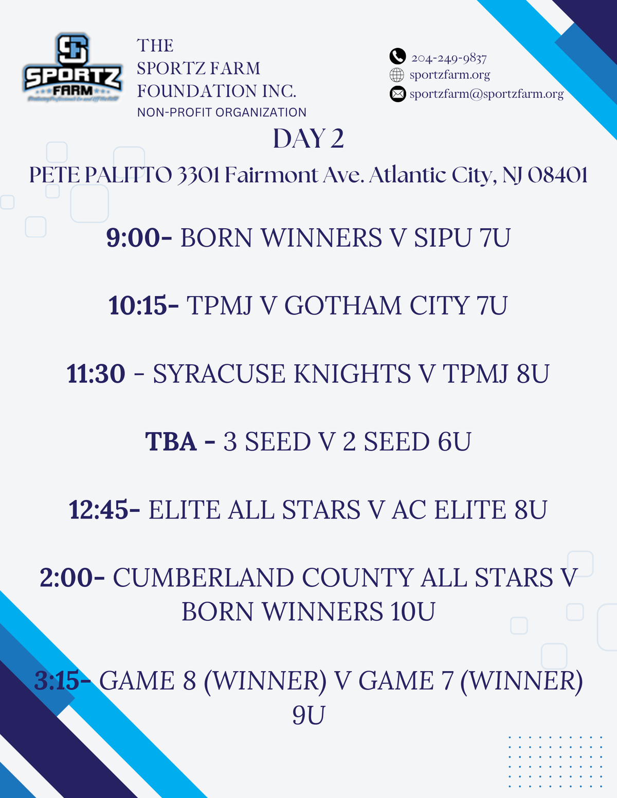 AC 2025 DAY 2 SCHEDULE / All Star Weekend 2026 | SportzFarm