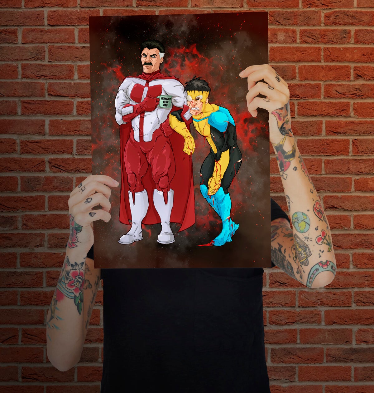 Invincible - Omni man and Mark Grayson | Tropex Art