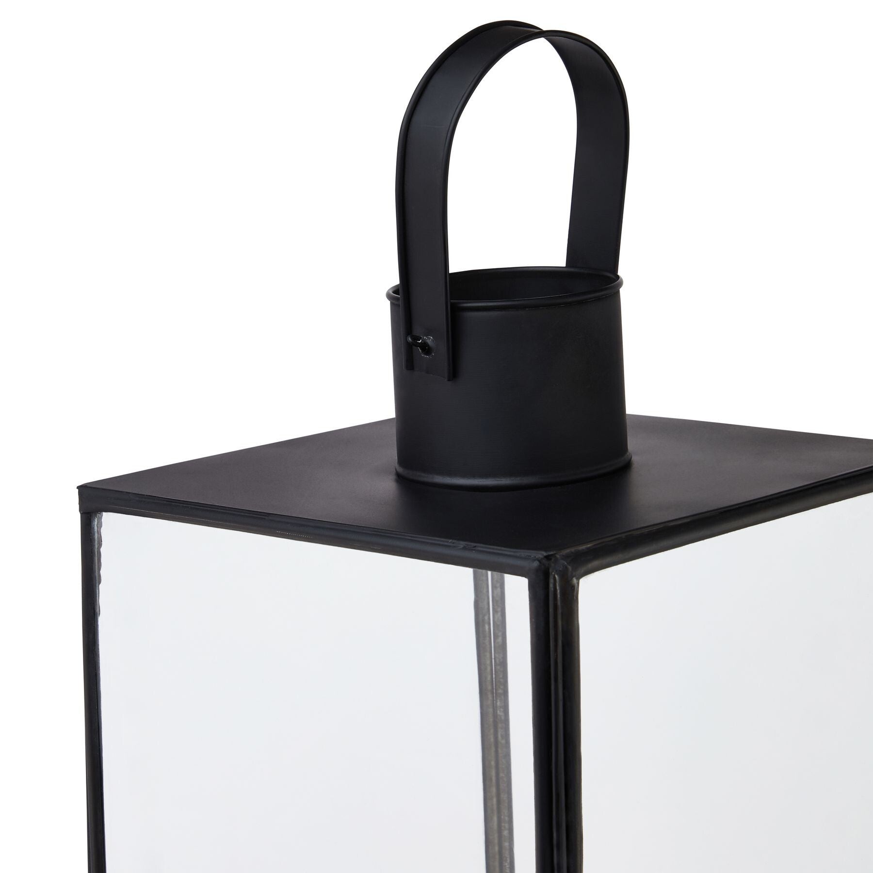 Flat Top Large Black Lantern | Jojo House