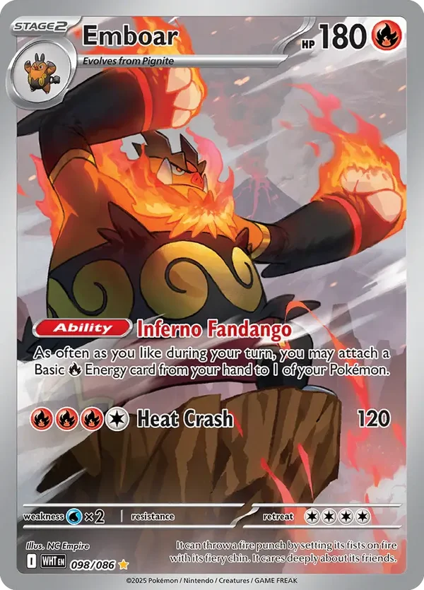 Emboar 098/086 White Flare | pokemongigant.nl