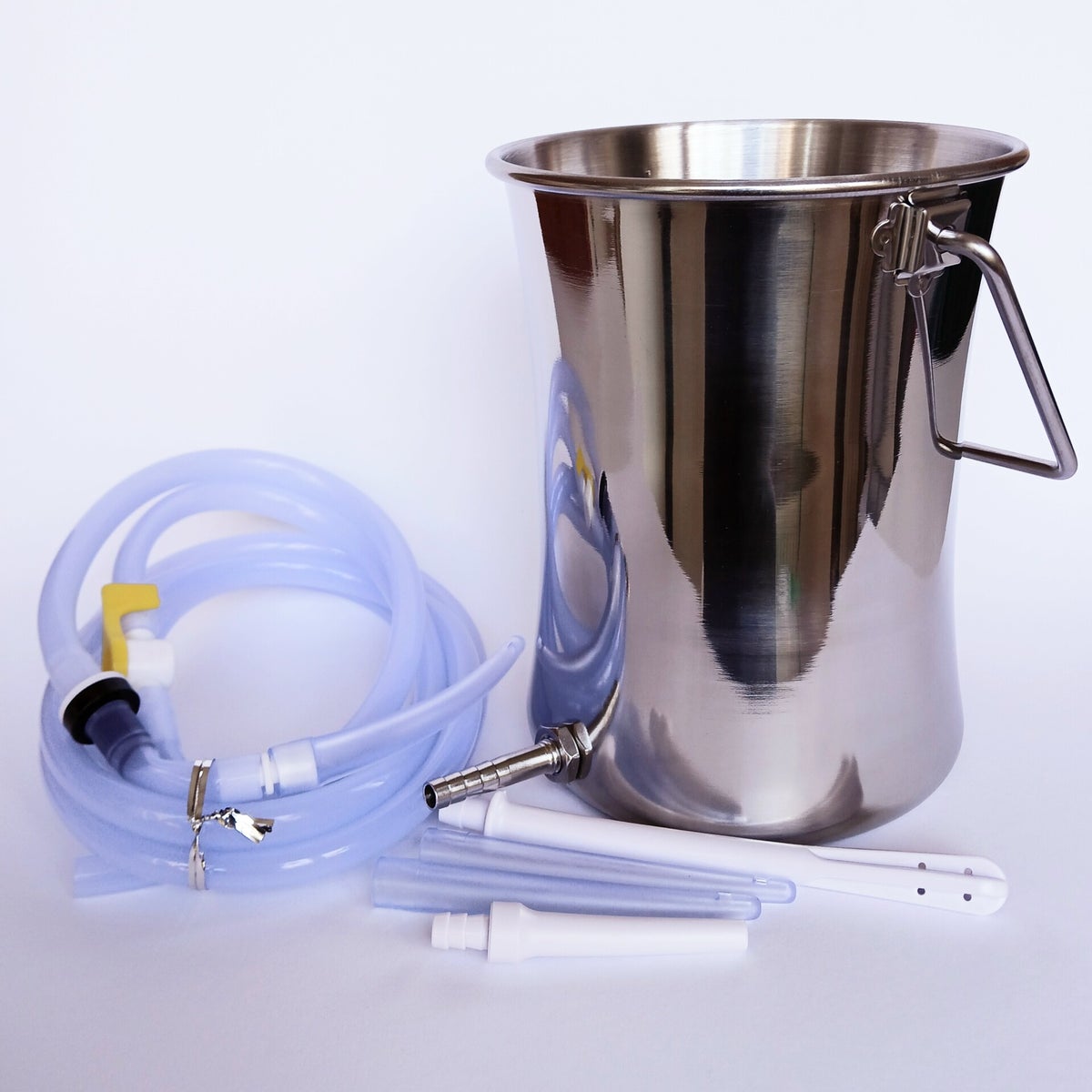 RVS Klysma Bucket (2l) compleet met slang canules en opbergzak ...