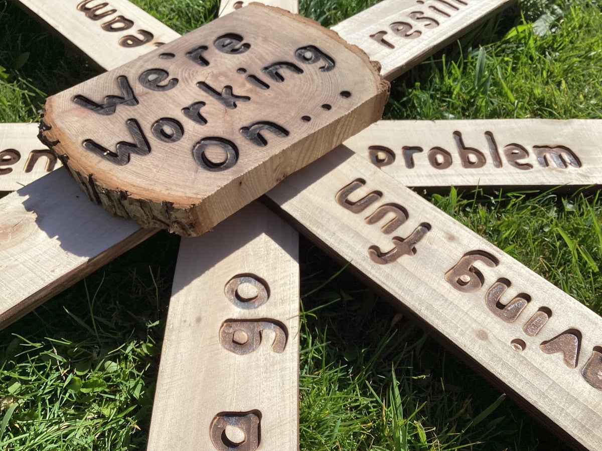 Forest School Skills Sign, 100cm tall, 100cm wide | Forest School Signs