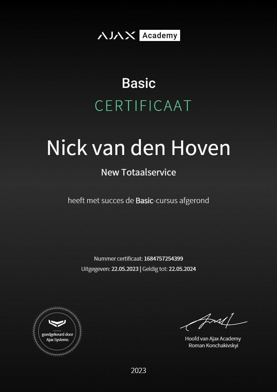 Certificaten | newtotaalservice.nl