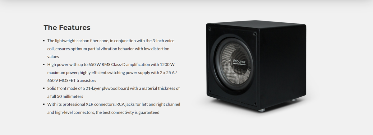 StereoWise: Subwoofer - Velodyne / StereoWise: Subwoofers / Sources ...