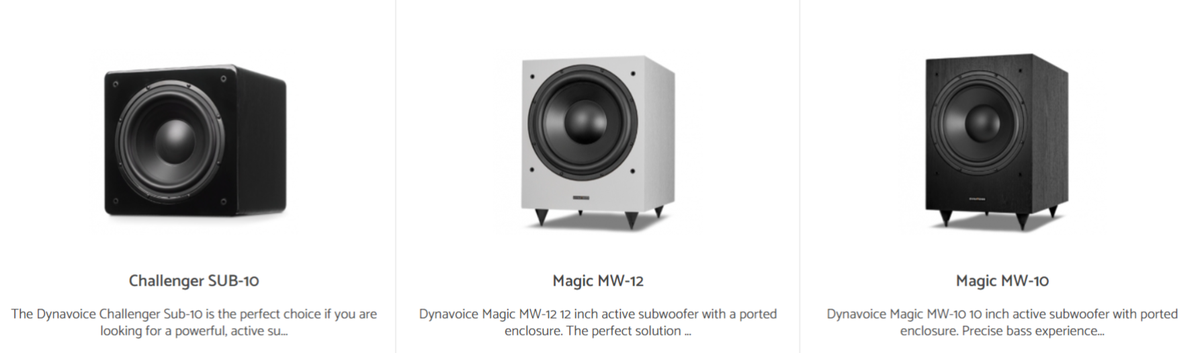 StereoWise: Subwoofer - DYNAVOICE / StereoWise: Subwoofers / Sources ...