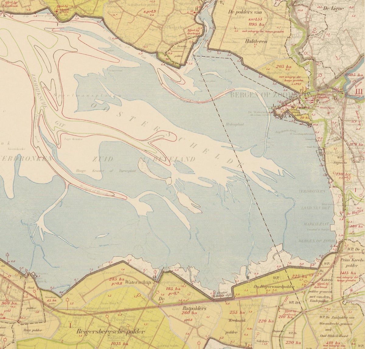 Kaarten Oosterschelde / Scheepvaart België-Duitsland 19e eeuw ...
