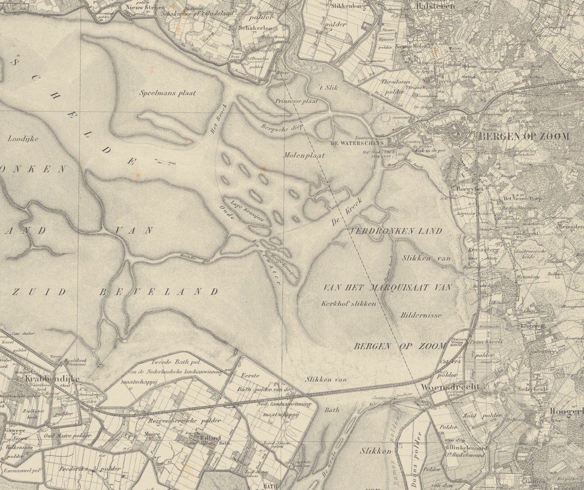 Kaarten Oosterschelde / Scheepvaart België-Duitsland 19e eeuw ...