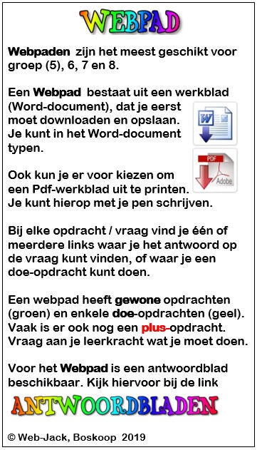 Webpaden / Webpaden alle soorten / Vakken 1 | Meester Hans