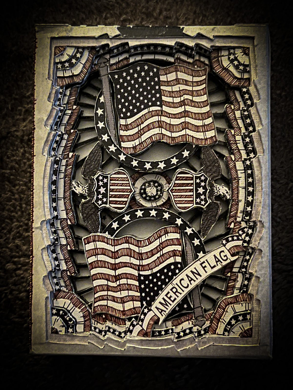 #022 American Flag Cut Deck | Dutch Cut Decks