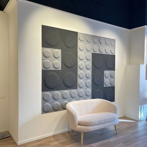 WALLFELT. Akoestische vilten wanddecoratie woonkamer