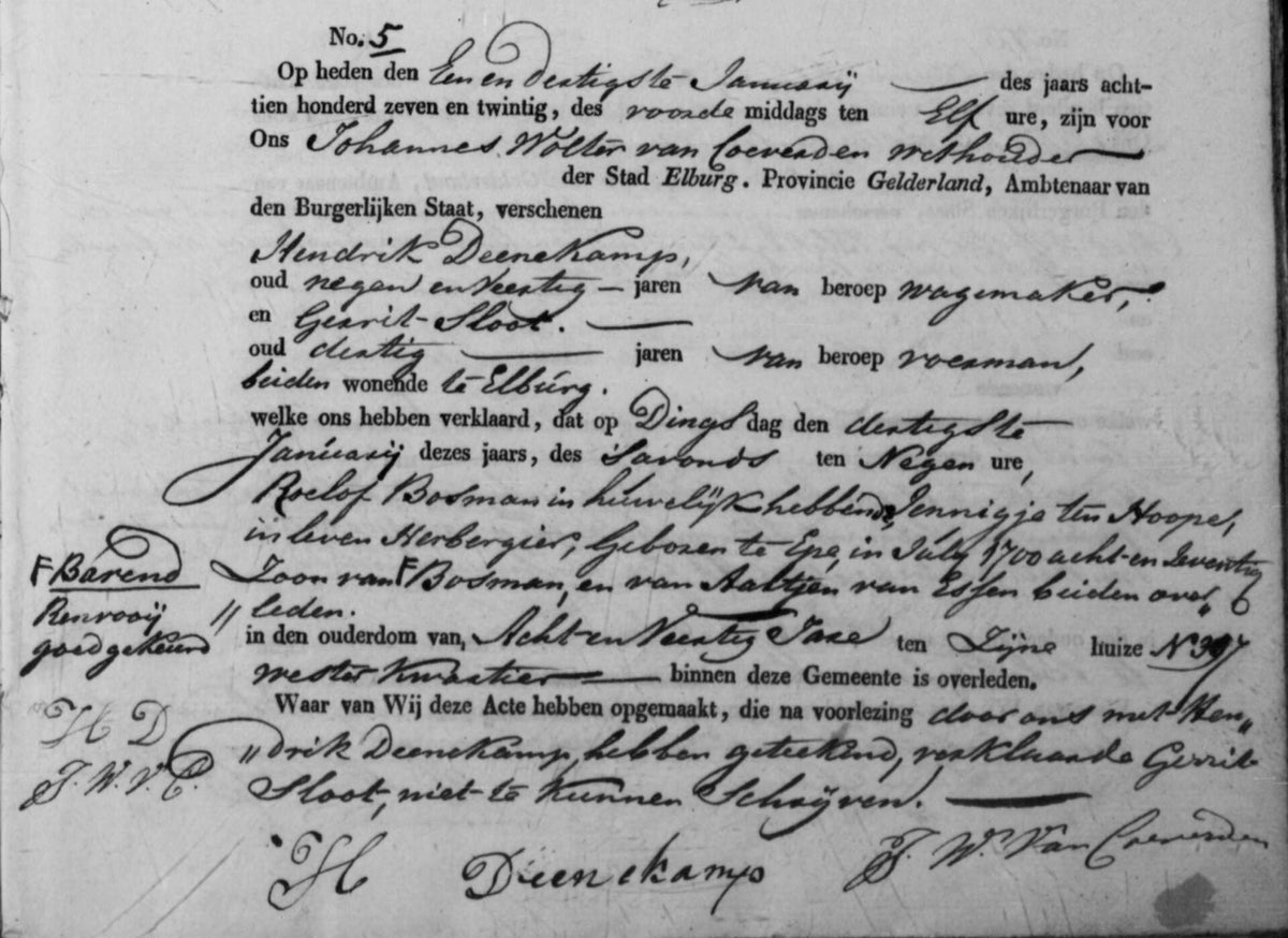 Roelof Bosman 1777-1827 / Fam Bosman / Diverse Families | stamboom fam ...