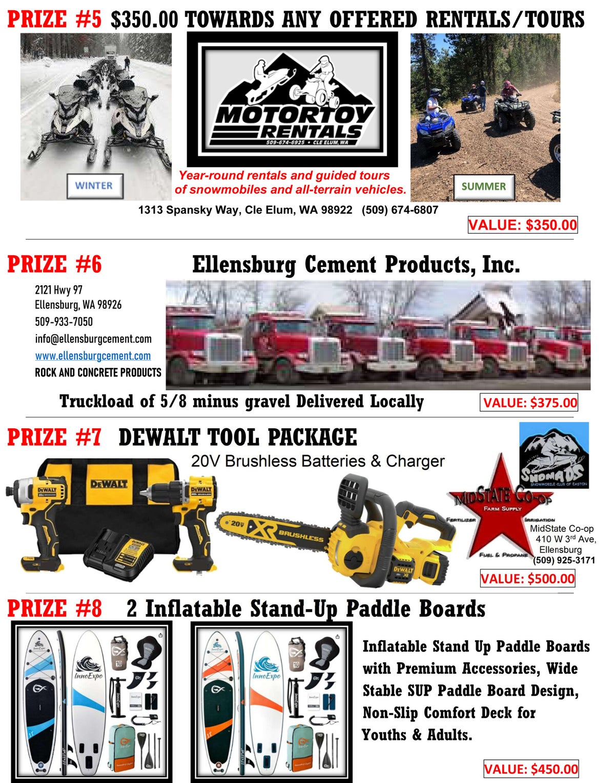 LARGE RAFFLE PRIZES | Easton Memorial Day Celebration