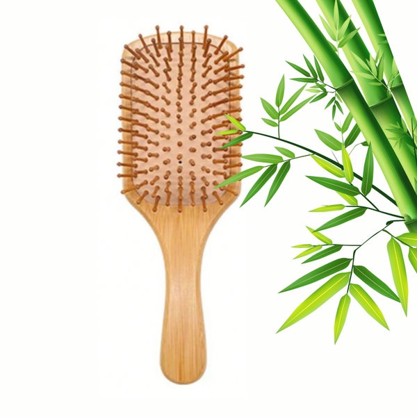 Brosse artisanale en Bambou | Henné Beauté au Naturel
