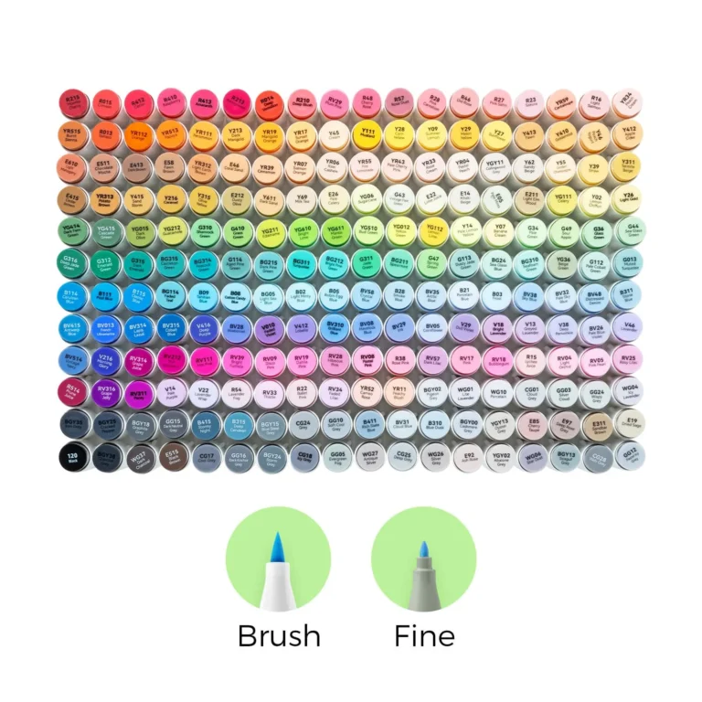 Ohuhu, Honolulu B, 216 kleuren, Alcohol Art Markers, Brush & Fine ...
