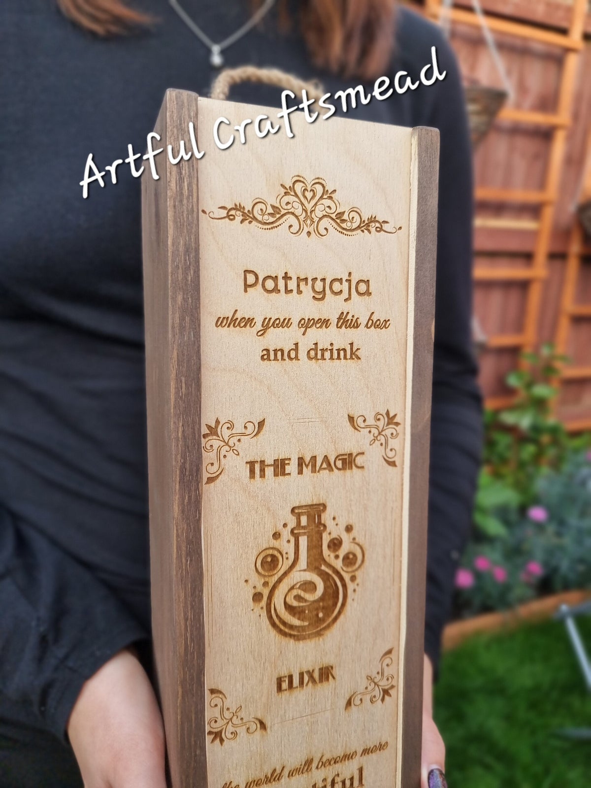 Personalized Wooden Wine Box, Custom With Name and Funny Text, Gift For ...