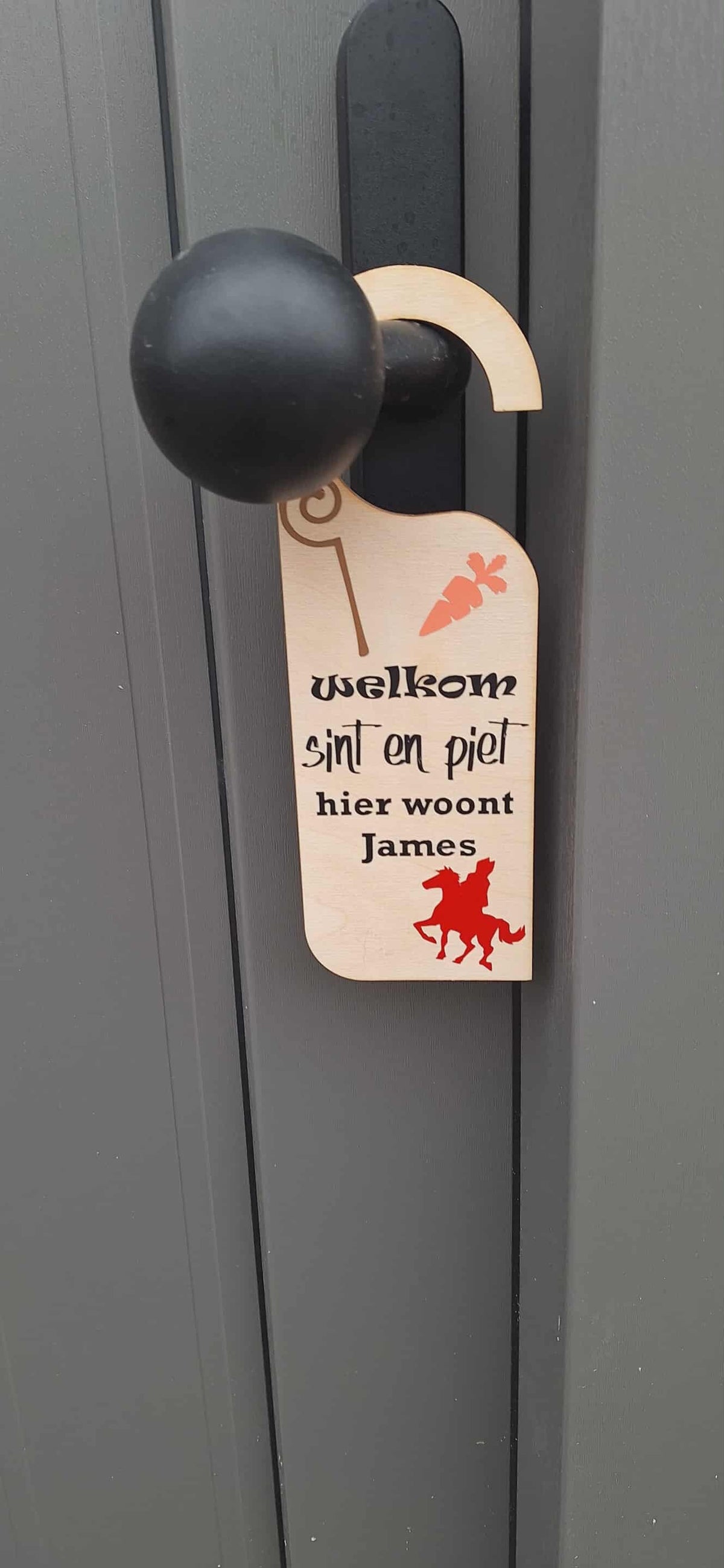 Deurhanger Sint en Piet, met naam | Gitz Gifts