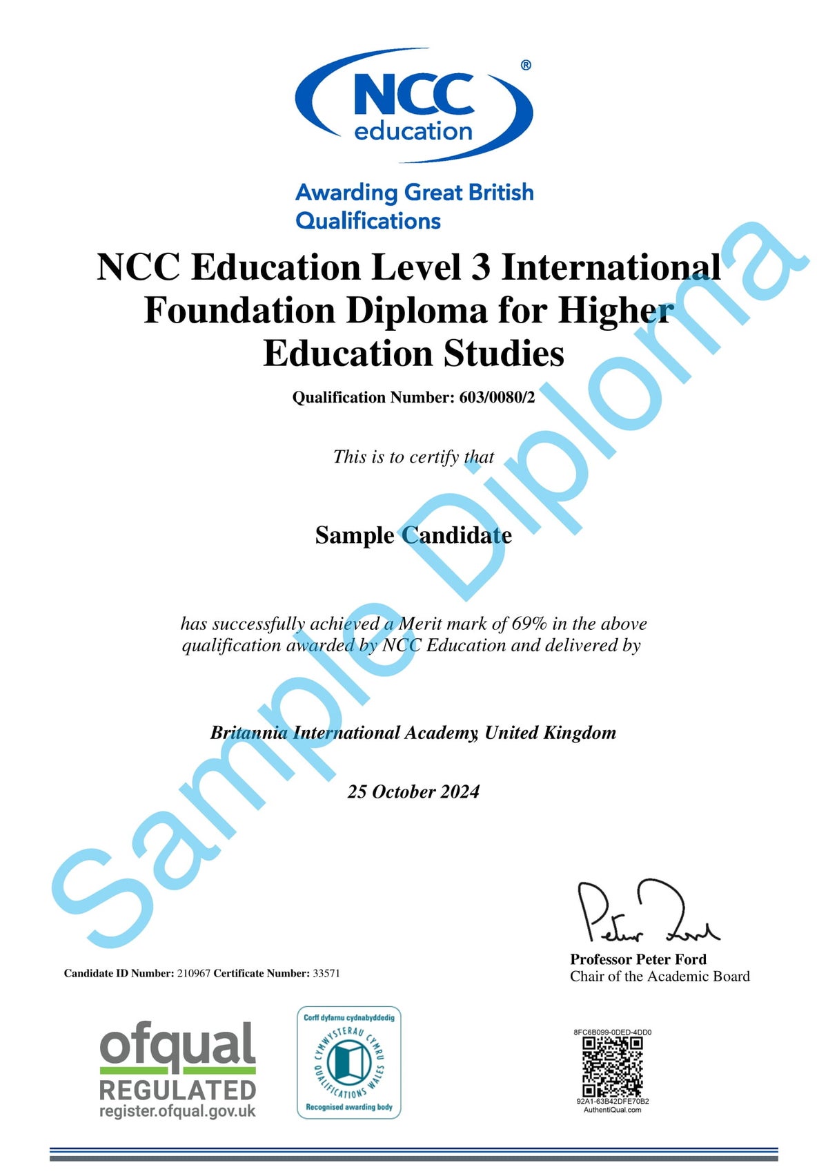 Ncc Education Level 3 International Foundation Diploma