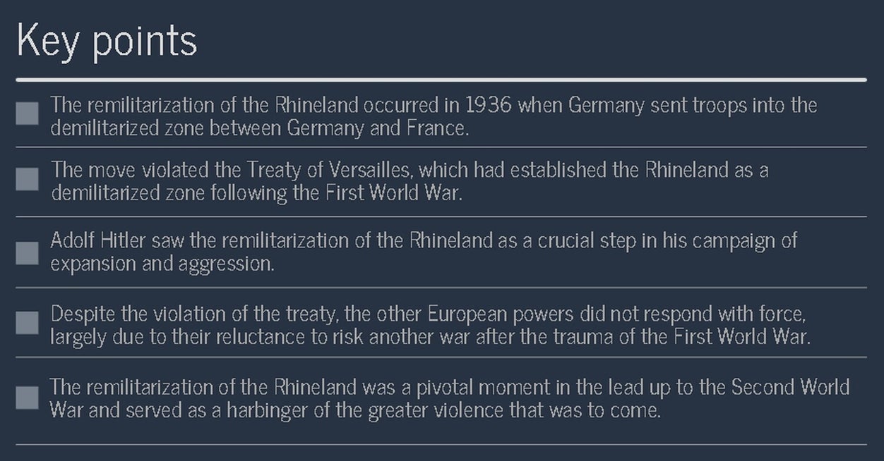 Operation Winter Exercise: Remilitarization of the Rhineland
