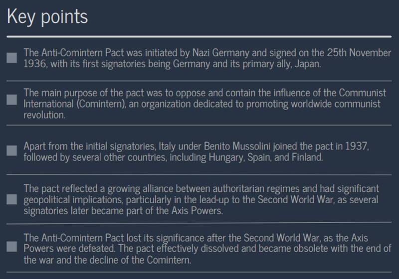 Anti-Comintern Pact / Countdown to war 1936 - 1939 / Interbellum 1918 ...