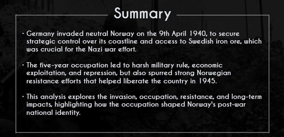 Norway / Occupied Europe | The Second World War