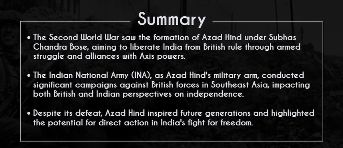 Azad Hind / The Axis Powers | The Second World War