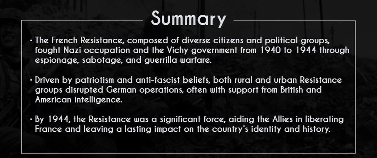 The French Resistance / France / Occupied Europe | The Second World War