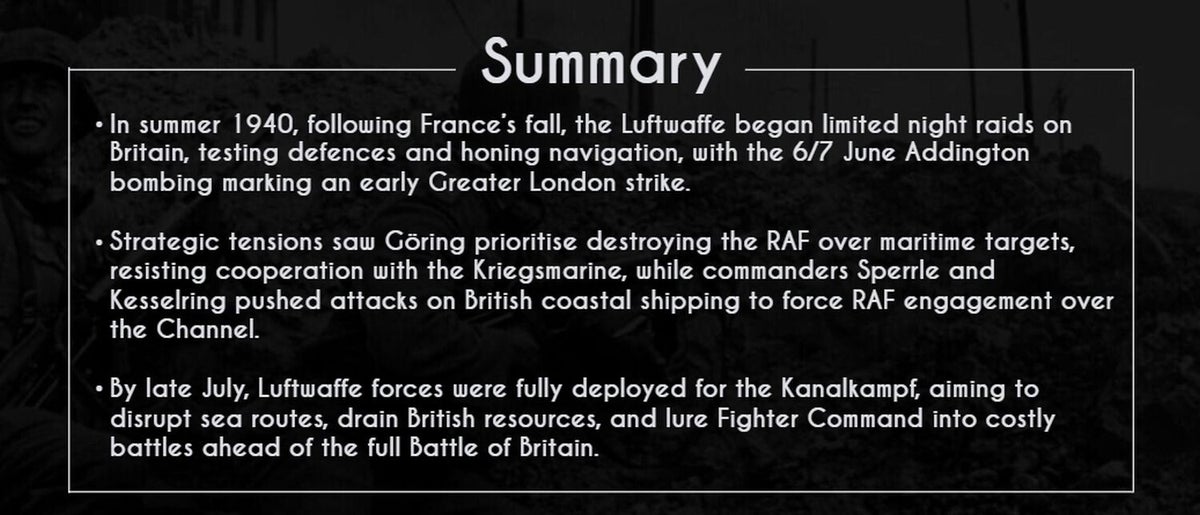 Phase 1: Kanalkampf - The Channel Battle / Battle of Britain / Western ...