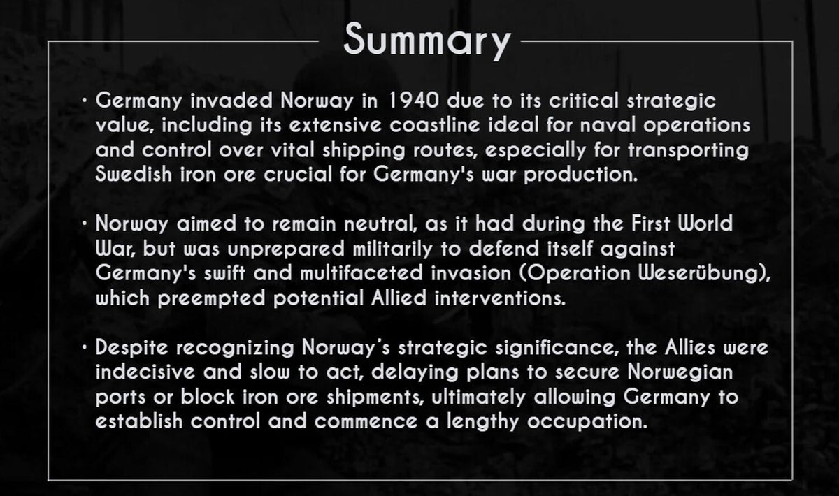 Norway / Occupied Europe | The Second World War