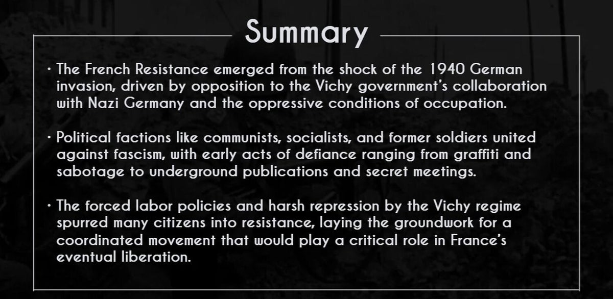 The French Resistance / France / Occupied Europe | The Second World War