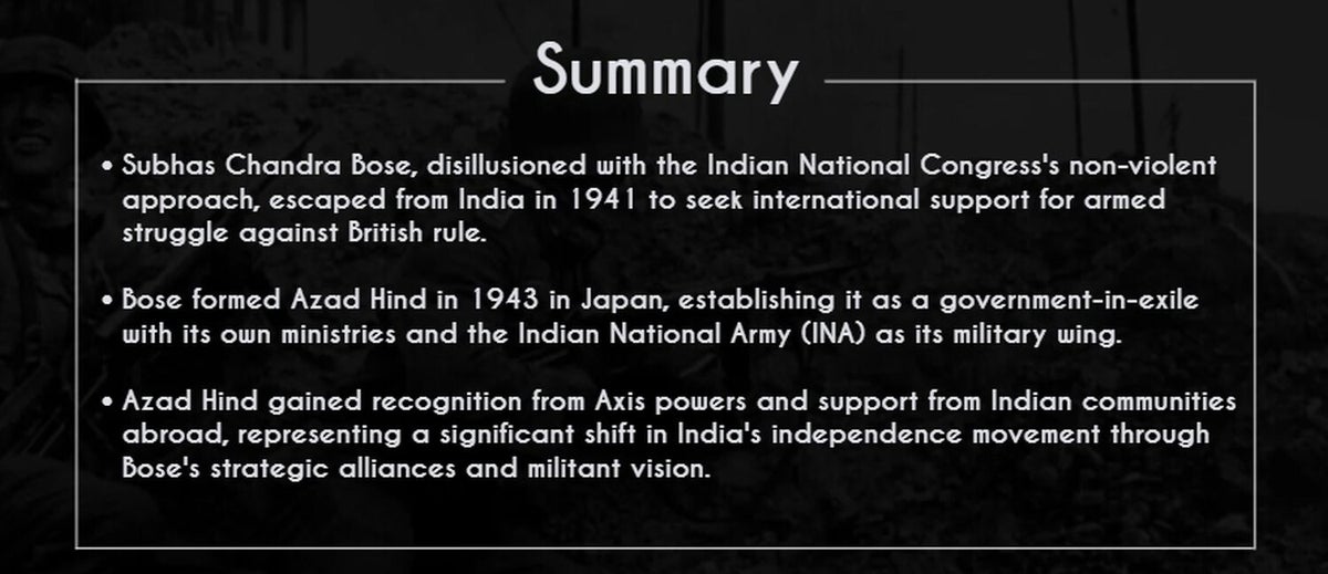 Azad Hind / The Axis Powers | The Second World War