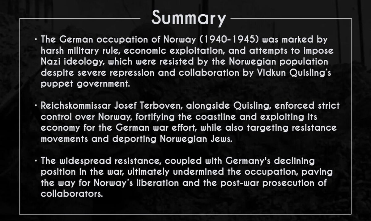 Norway / Occupied Europe | The Second World War