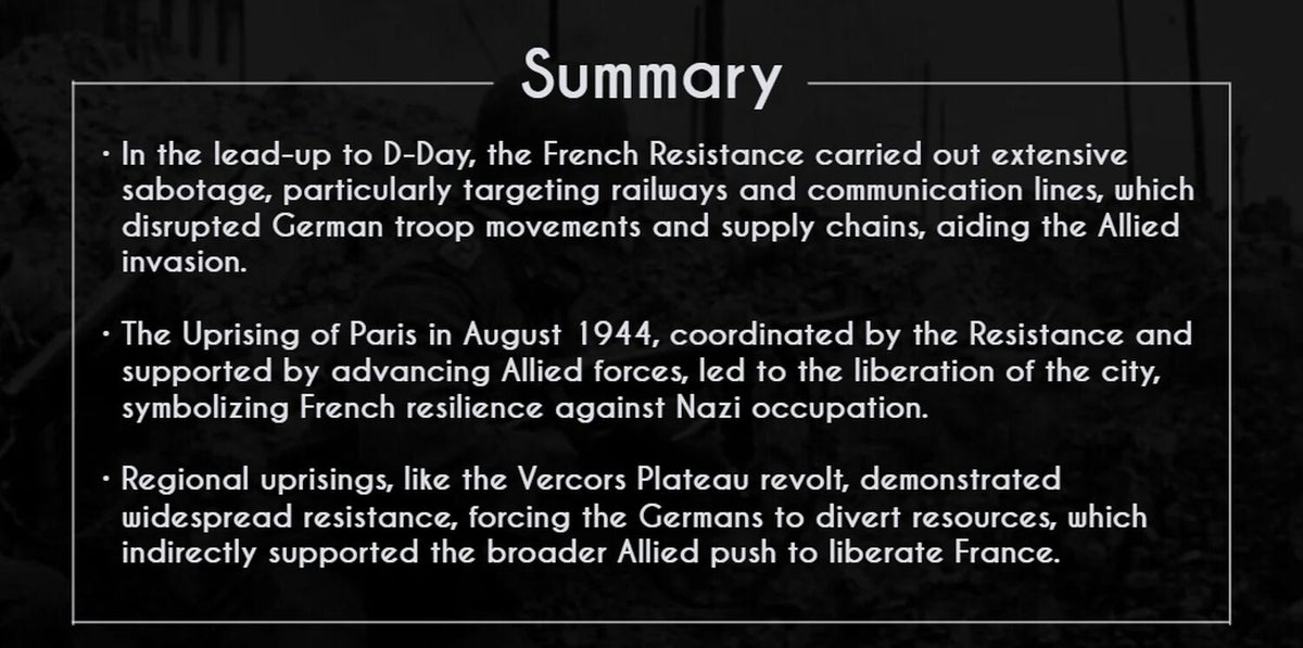 The French Resistance / France / Occupied Europe | The Second World War