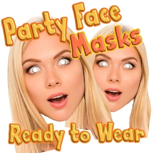Personalised Face Masks Photo Made Party Mask or Face.