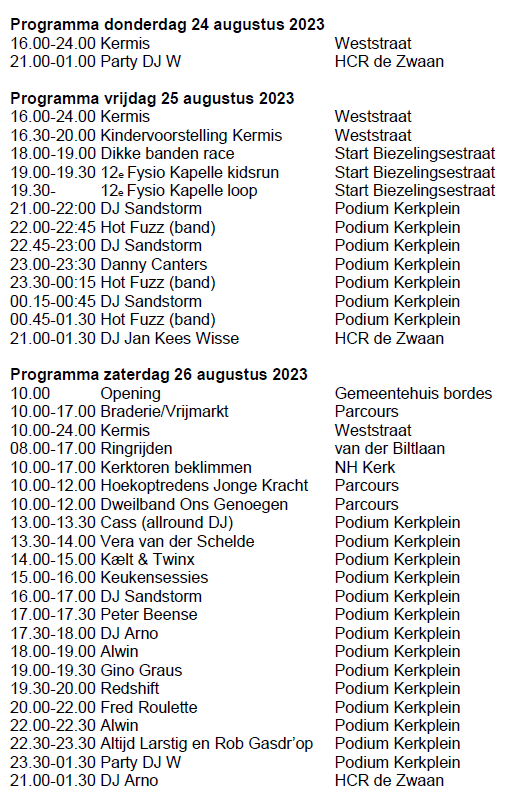 Programma | De Kapelse Dag