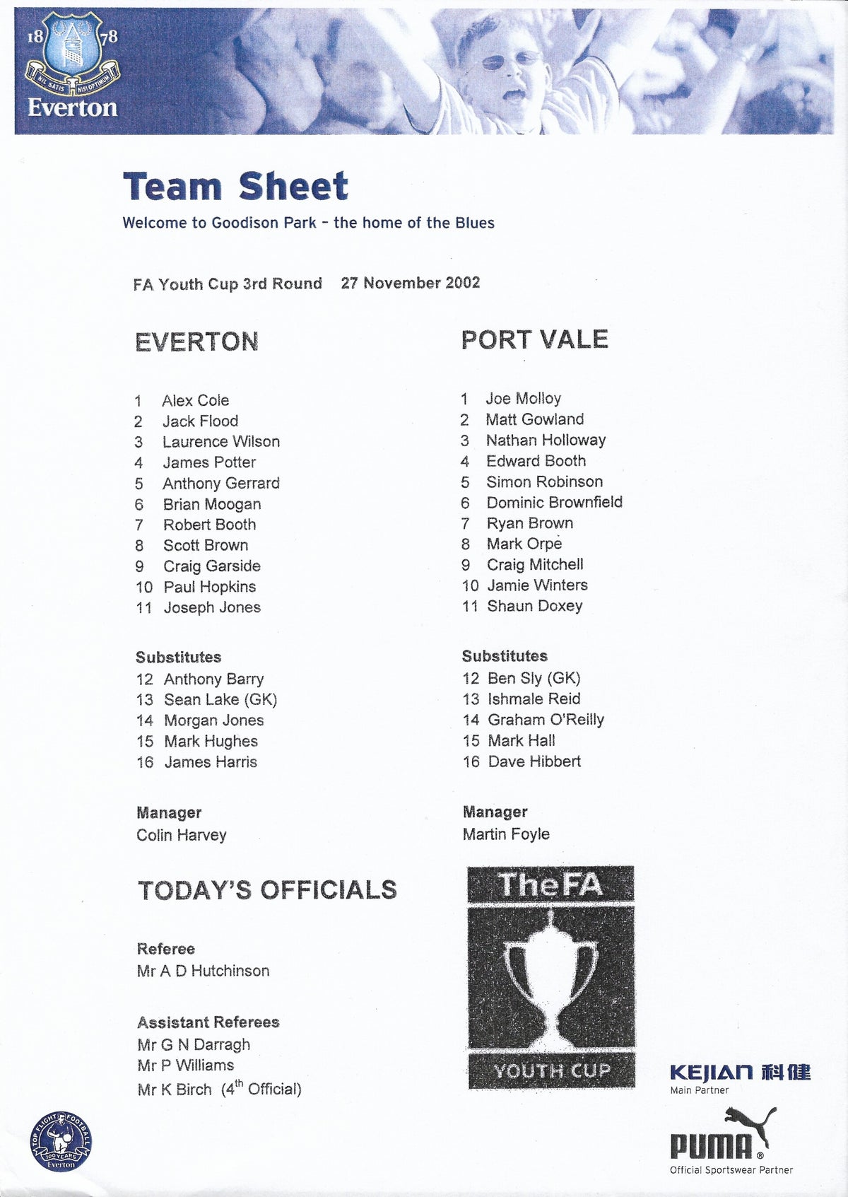 2002-03 | Everton in the FA Youth Cup