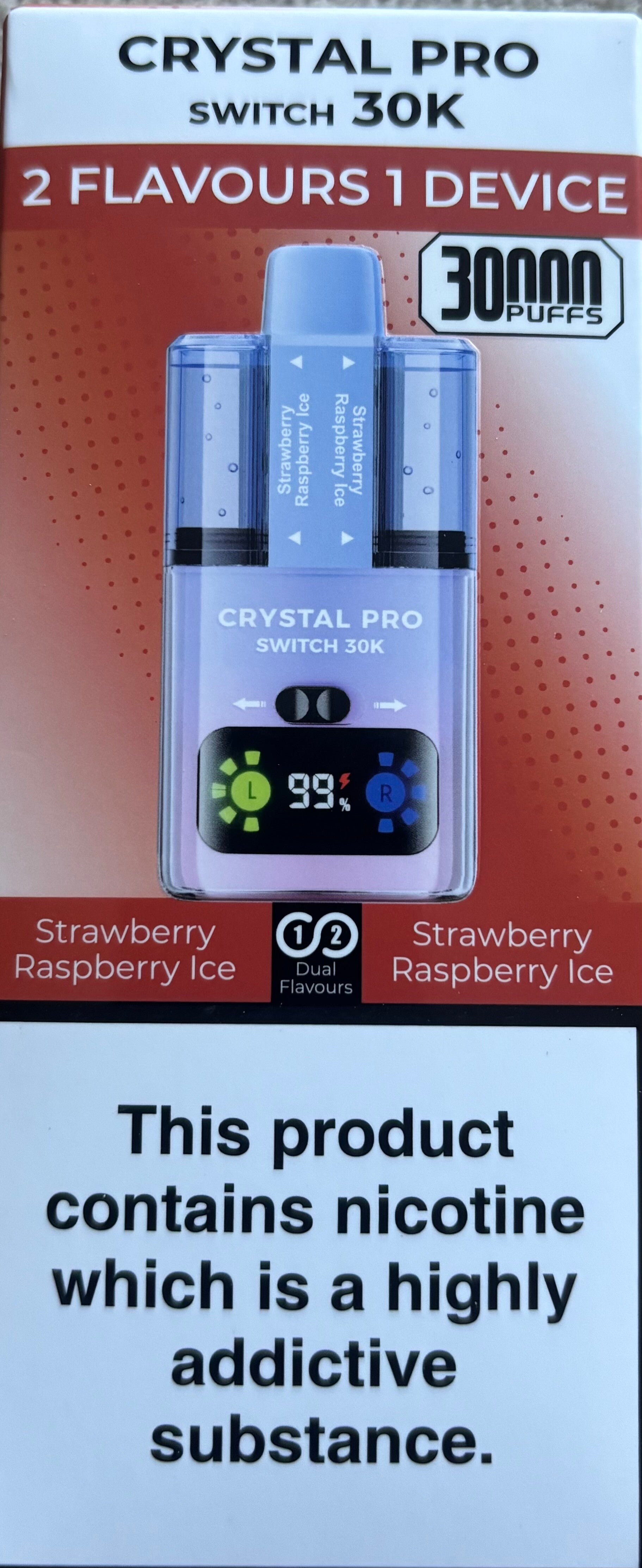 Crystal Pro Switch 30k Strawberry Raspberry Ice | buywithease23