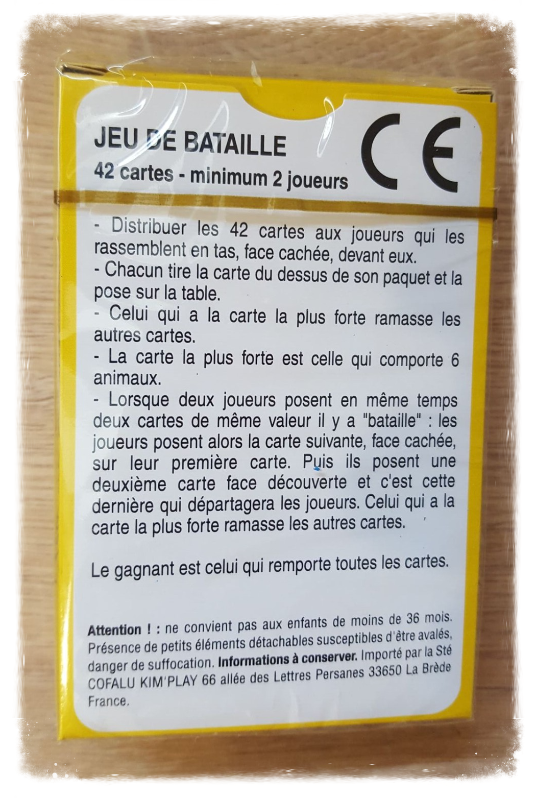 Jeu de cartes Bataille Animaux Rigolos | La boutique des p'tits Malins