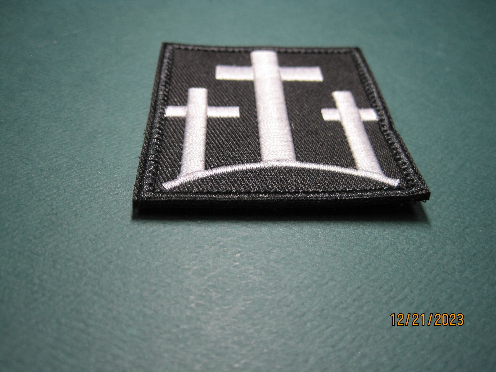 CALVARY CROSS PATCH (THREE CROSSES) HOOK BACK | MORALE PATCH MANIA