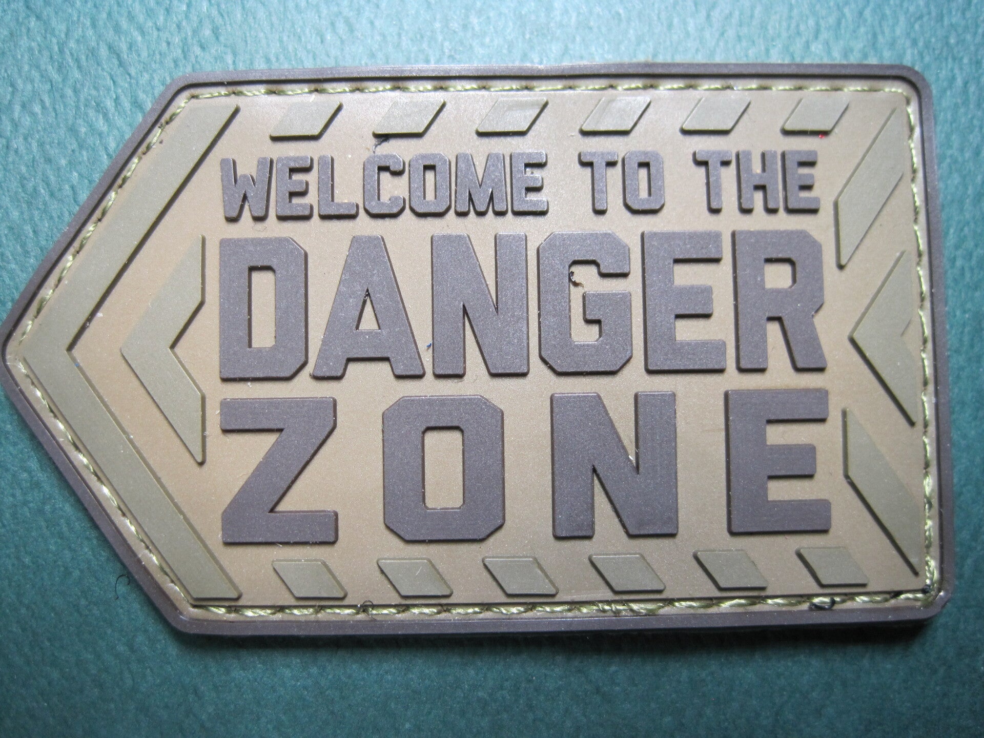 WELCOME TO THE "DANGER ZONE" MORALE PATCH COLOR CHOICE PVC HOOK BACK ...