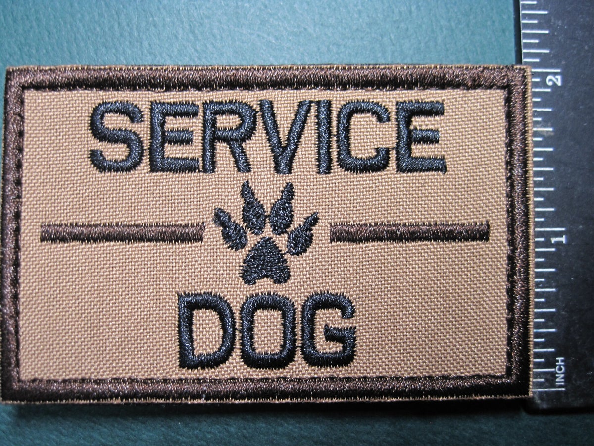 SERVICE DOG PATCH, RECTANGLE, COLOR CHOICE, HOOK BACK | MORALE PATCH MANIA