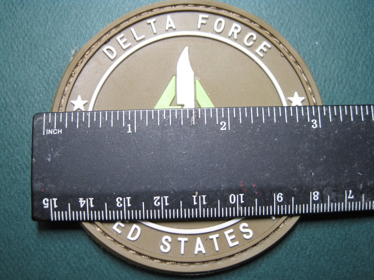 DELTA FORCE U.S. ARMY CREST PATCH PVC RUBBER HOOK BACK | MORALE PATCH MANIA