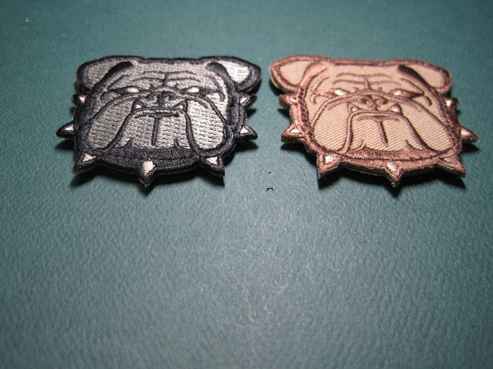 BULLDOG SPIKE COLLAR SMALL PATCH COLOR CHOICE HOOK BACK | MORALE PATCH MANIA